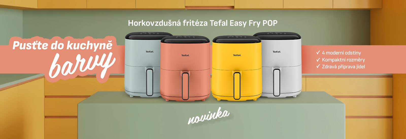 Horkovzdušná fritéza Tefal Easy Fry POP EY2452E0 Žlutá | Homeandcook.cz ...